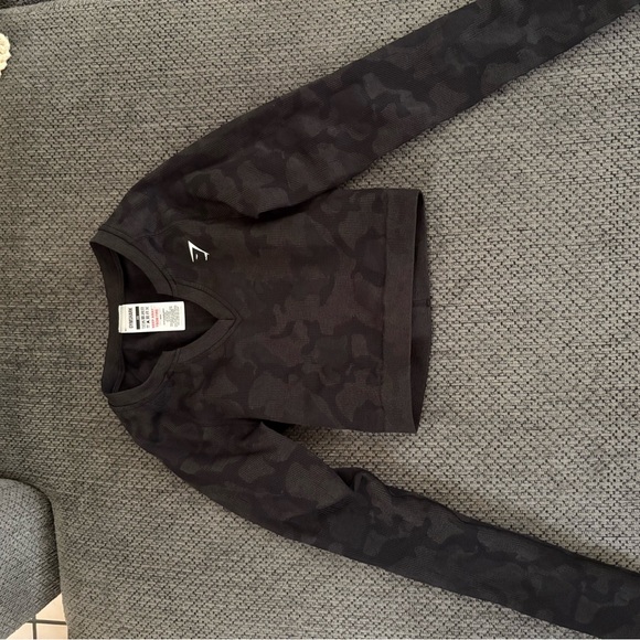 Gymshark | Tops | Gymshark Black Camo Compression Long Sleeve | Poshmark